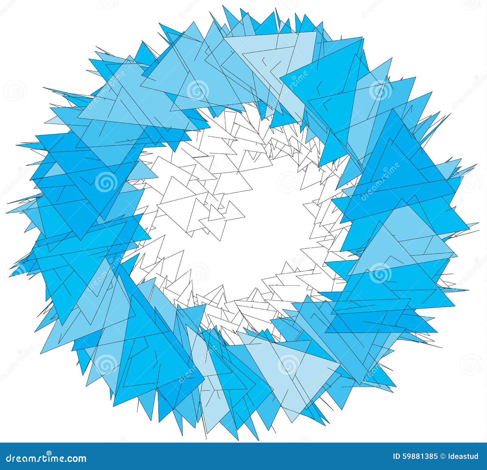 Abstract blue sphere stock vector. Illustration of projections - 59881385