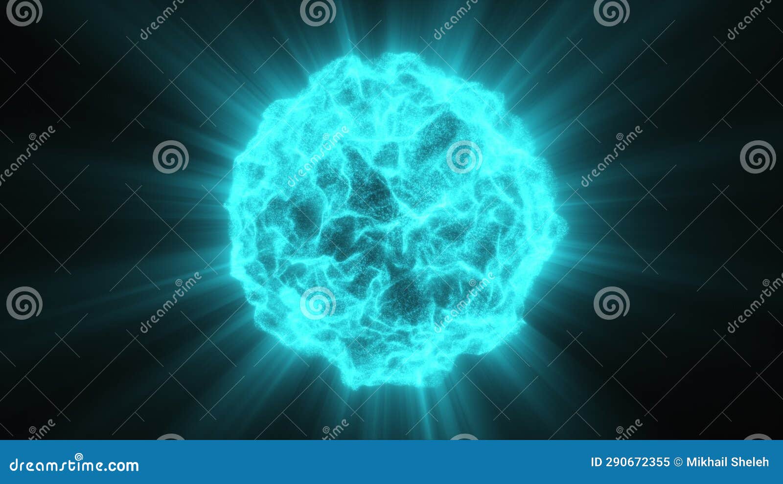 Abstract Blue Spinning Star. Looped Seamless Animation. Stock Video ...