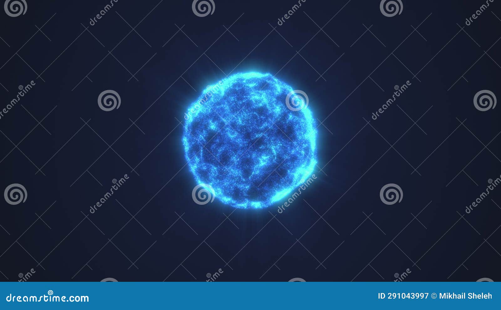Abstract Blue Spinning Star. Looped Seamless Animation. Stock Video ...