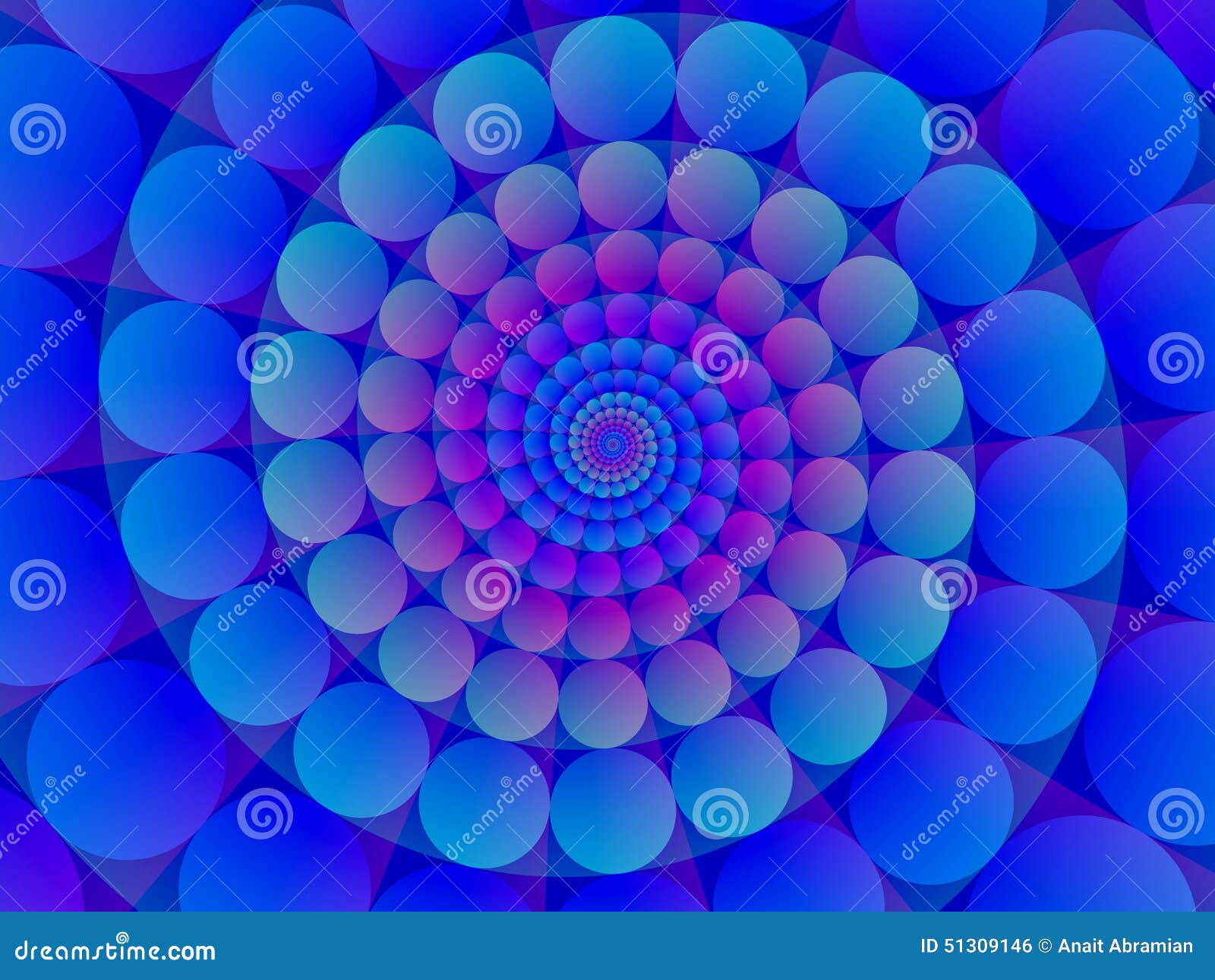 Abstract Blue Spiral Background Stock Illustration - Illustration of ...