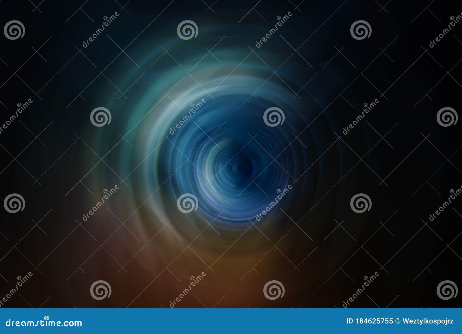 Abstract Blue Spiral on Dark Background Stock Illustration ...