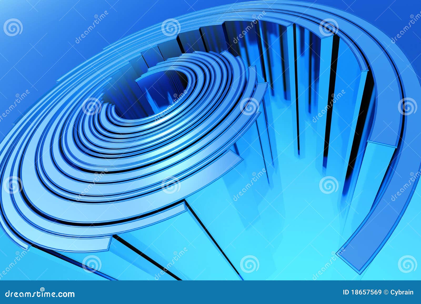 Abstract Blue Spiral Structure Stock Illustration - Illustration of ...