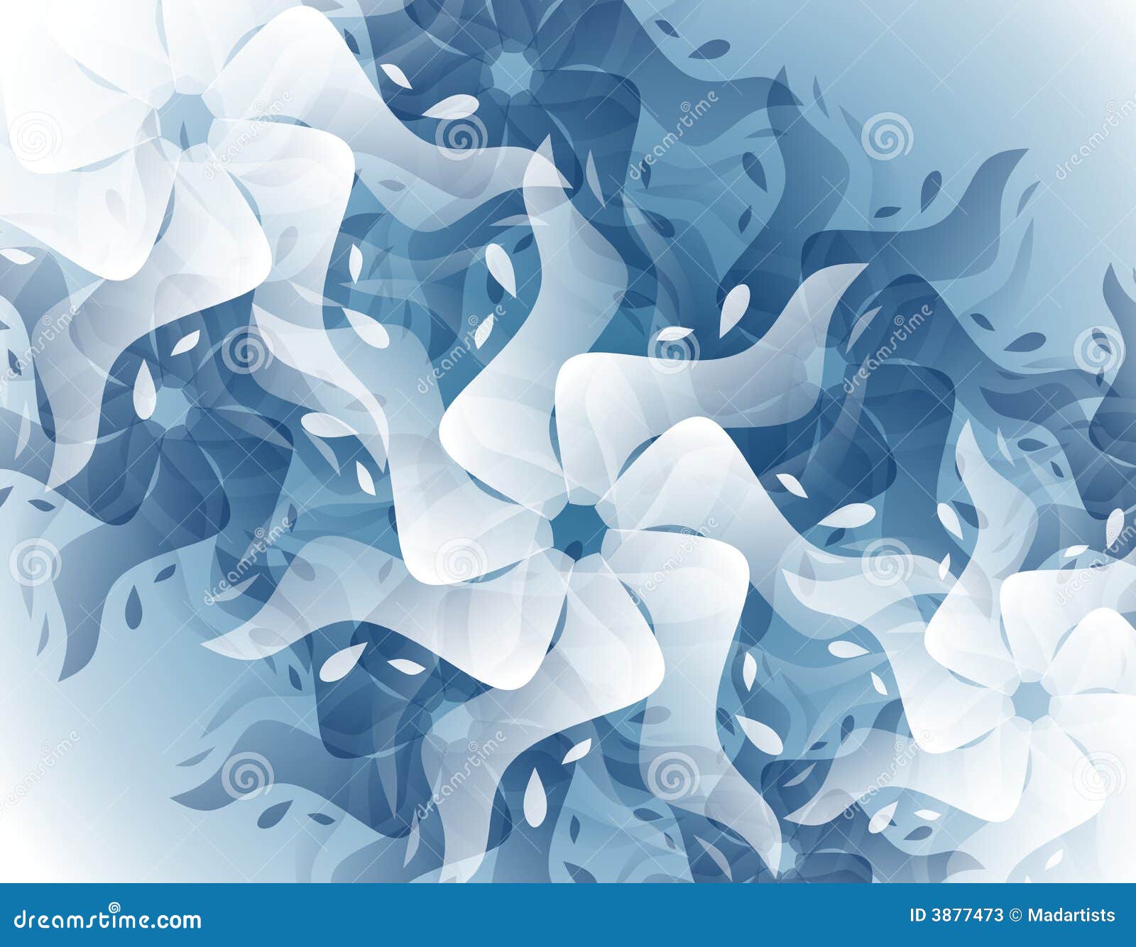 Abstract Blue Splash Flower Background Stock Illustration ...