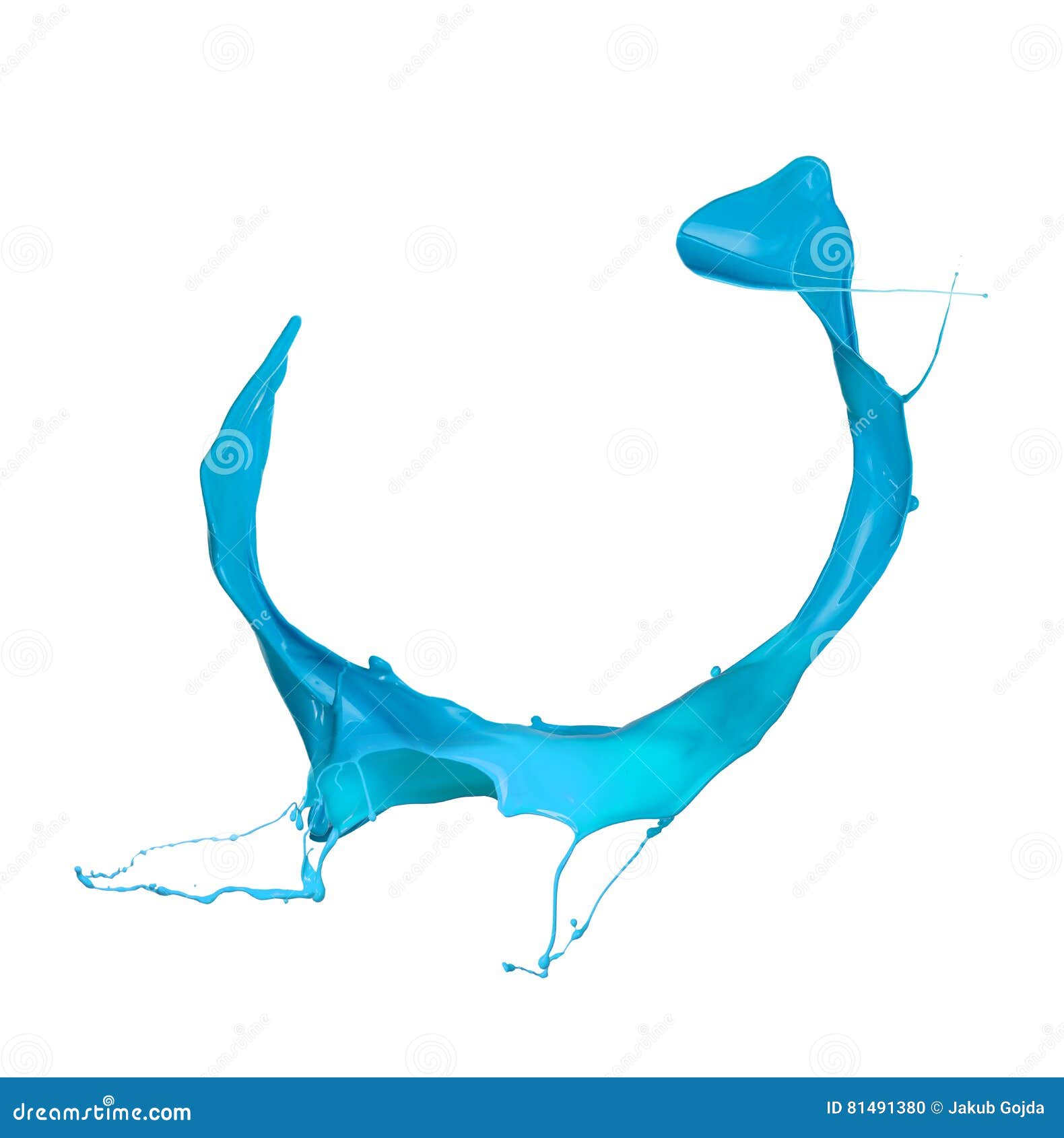 Abstract Blue Splash on White Background Stock Illustration ...