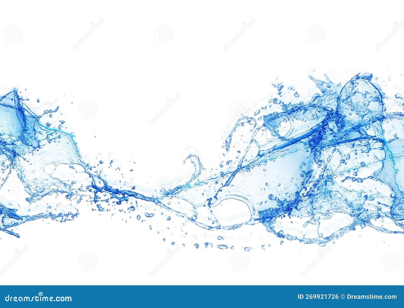 Abstract Blue Splashes and White Background Stock Illustration ...