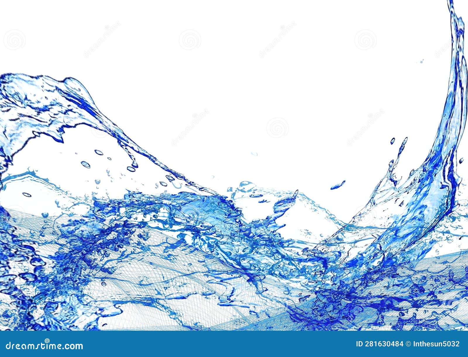 Abstract Blue Splashes and White Background Stock Photo - Image of blue ...