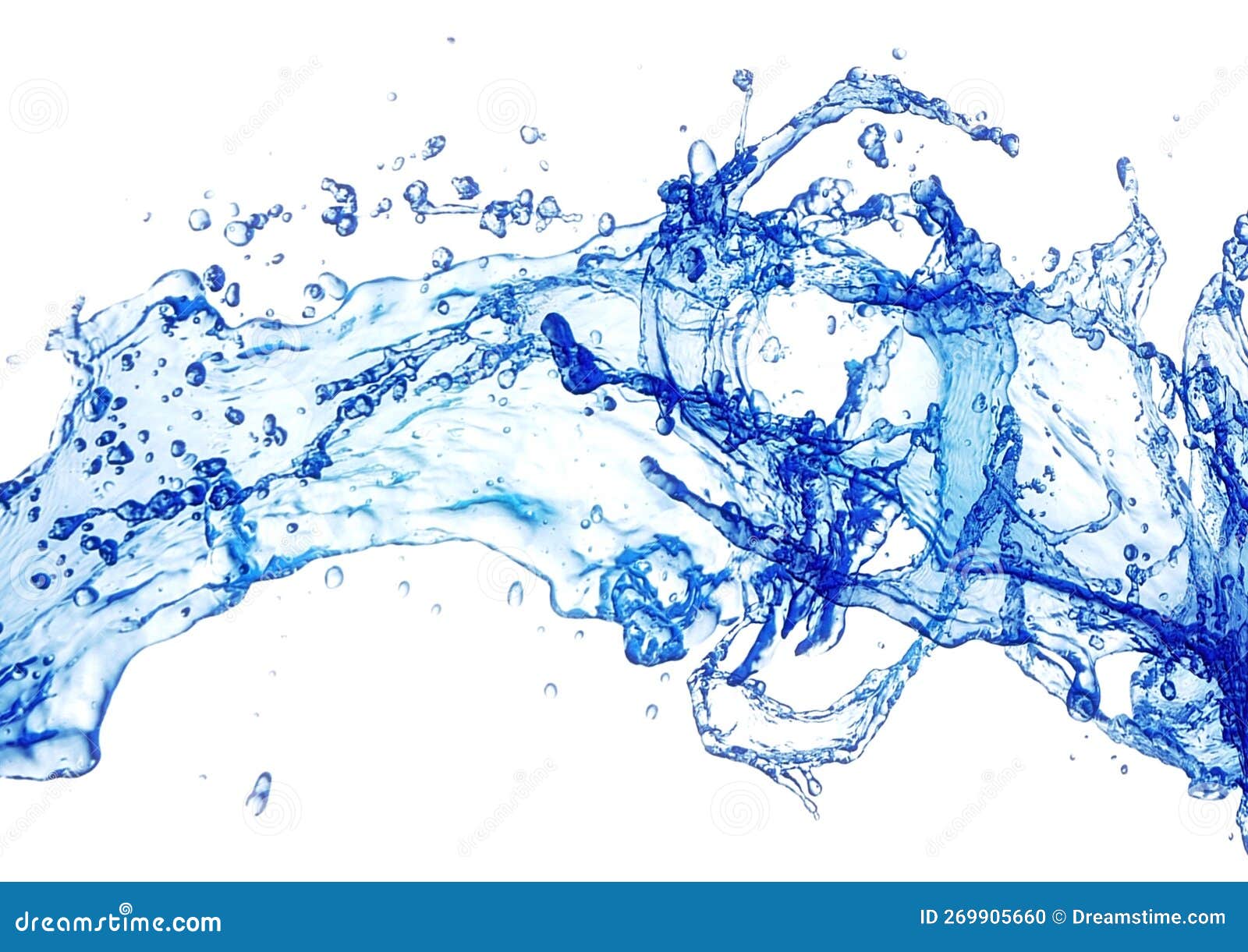 Abstract Blue Splashes and White Background Stock Illustration ...