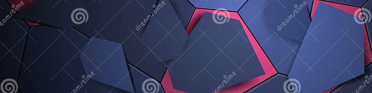 Abstract Blue Splinter Background. Modern Horizontal Mosaic Backdrop ...