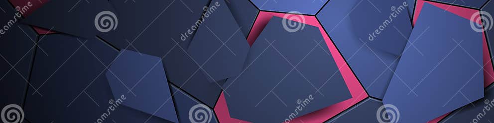 Abstract Blue Splinter Background. Modern Horizontal Mosaic Backdrop ...