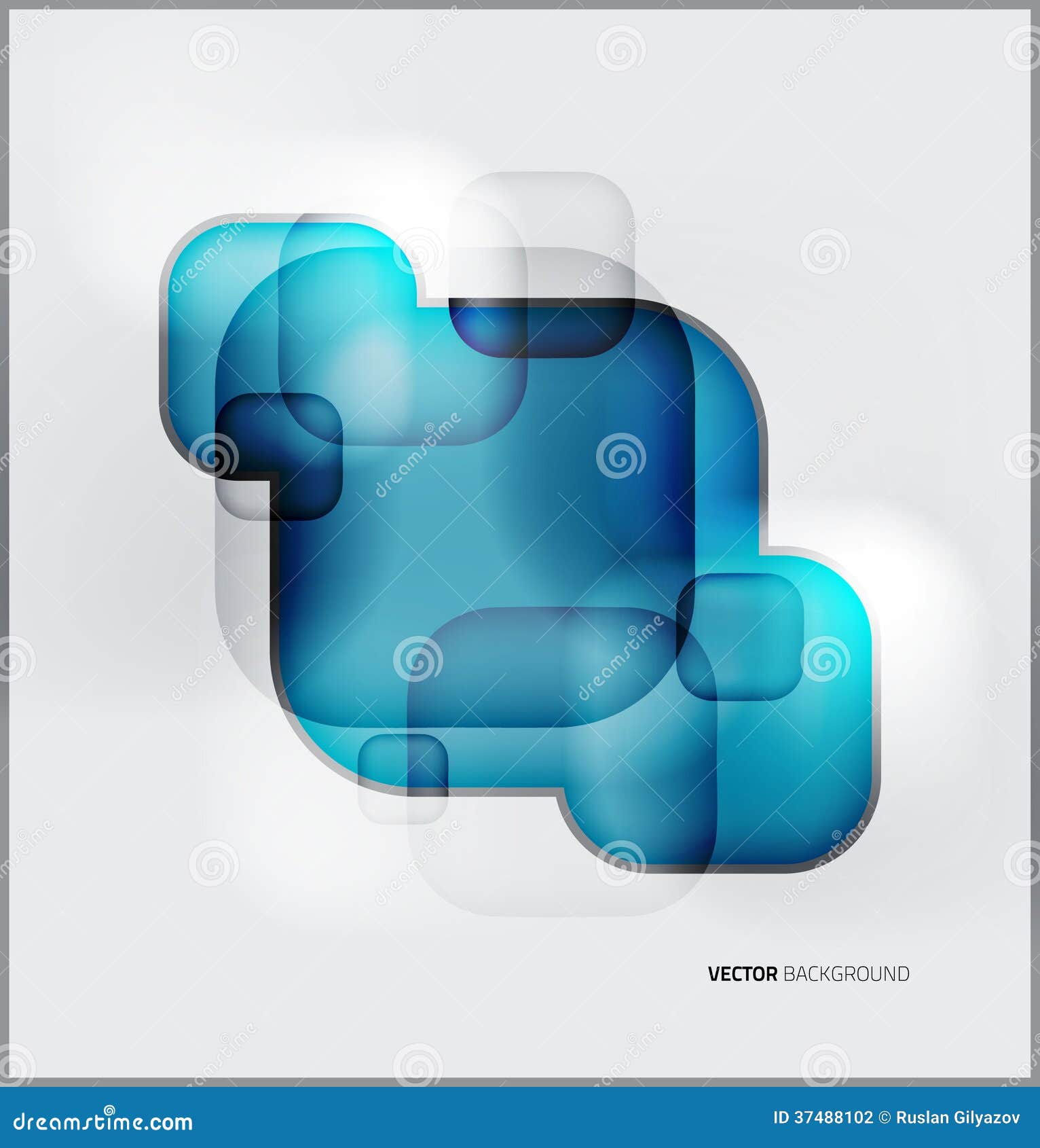 Abstract Blue Square Background Stock Vector - Illustration of frame ...