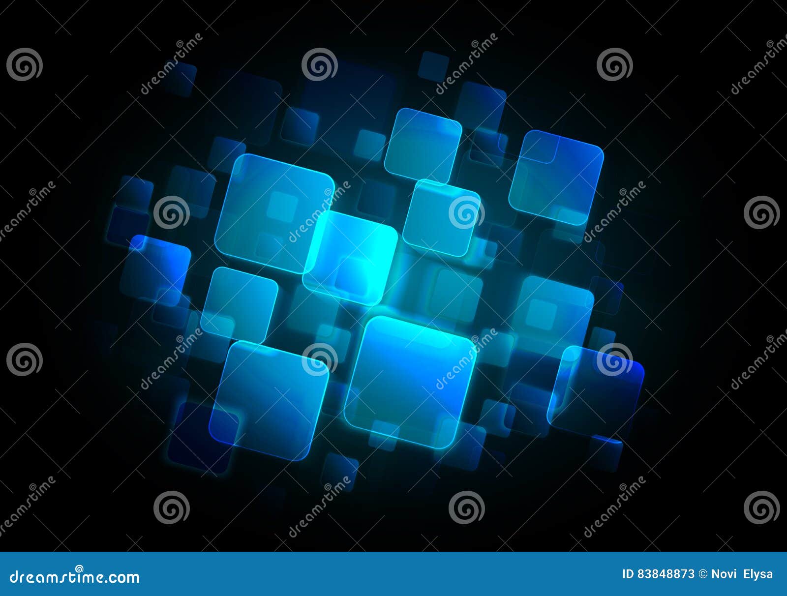 Abstract Blue Square Background Stock Vector - Illustration of ...