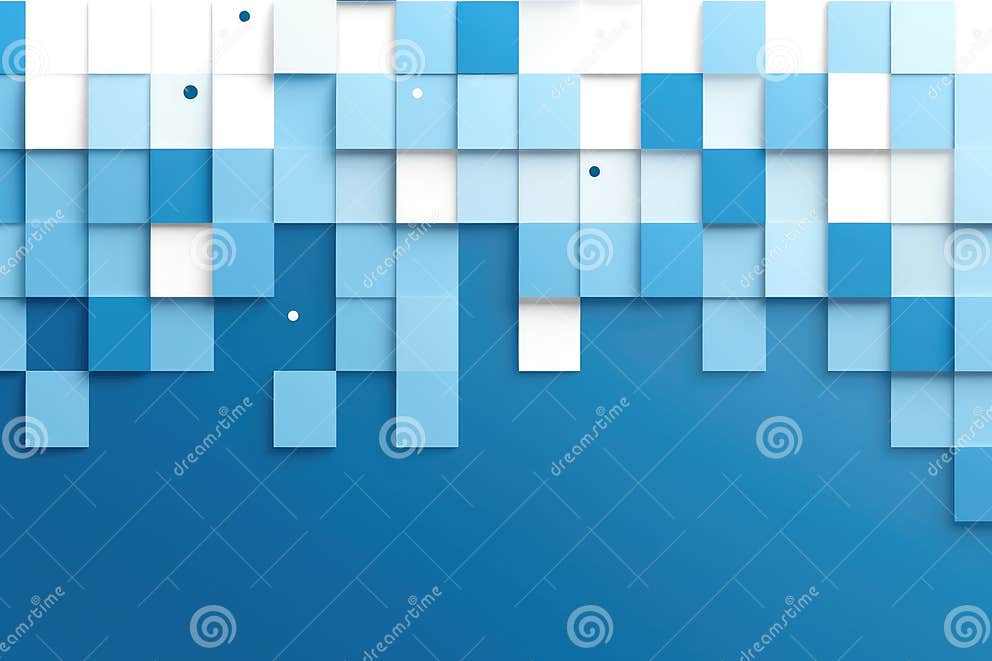 Abstract Blue Square Background. Pattern Texture with Copy Space Stock ...