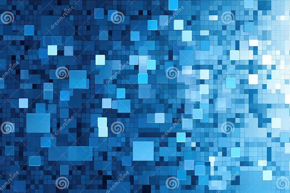 Abstract Blue Square Background. Pattern Texture with Copy Space Stock ...