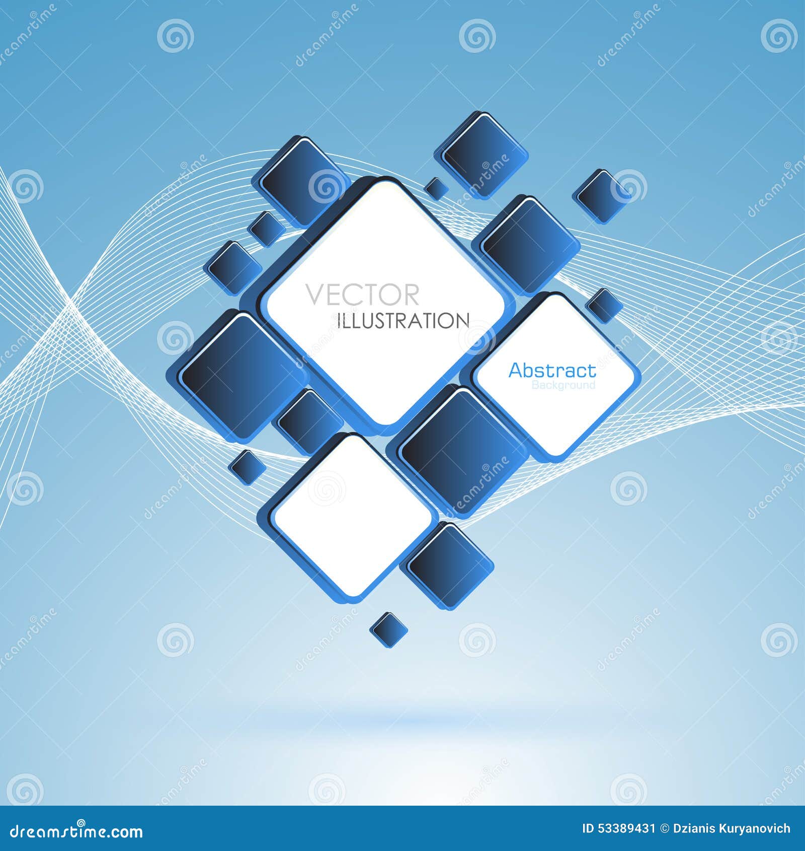 Abstract Blue Square Background. Vector Illustration Stock Vector ...