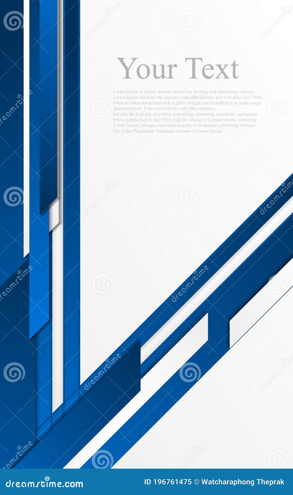 Abstract Blue Square Blend Theme Cover Design Stock Vector ...