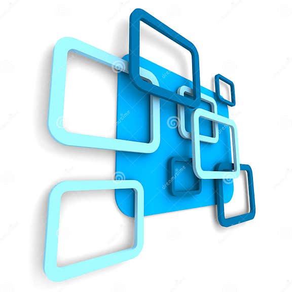Abstract Blue Square Design Background Stock Illustration ...