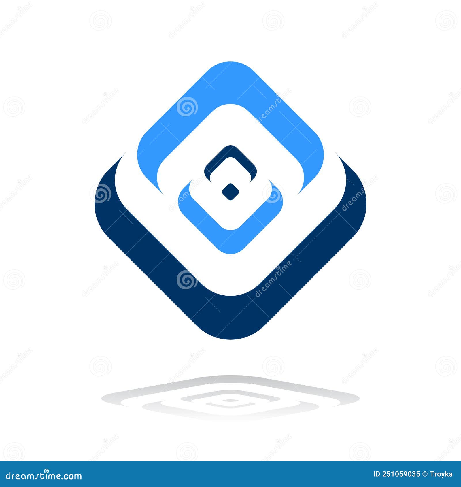 Abstract Blue Square Icon. Element for Design Stock Vector ...