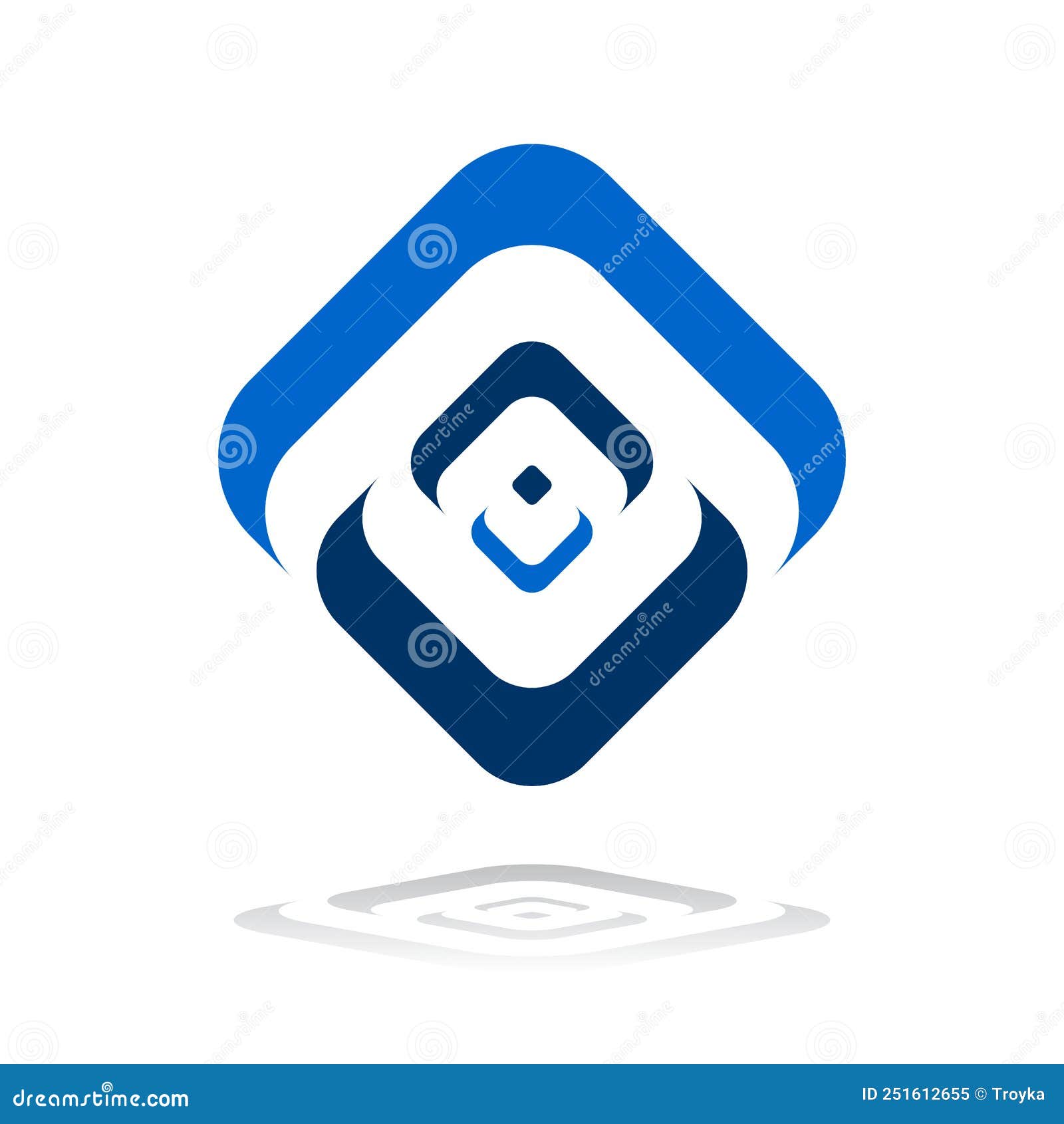 Abstract Blue Square Icon. Element for Design Stock Vector ...