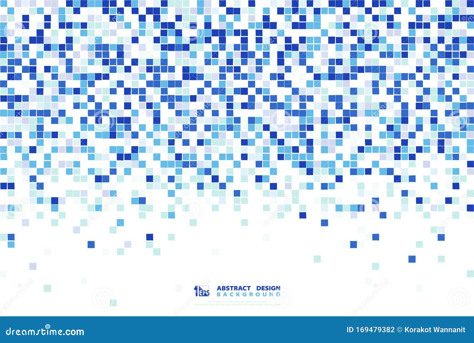 Abstract Blue Square Pattern Design 8bit Decorative for Minimal ...