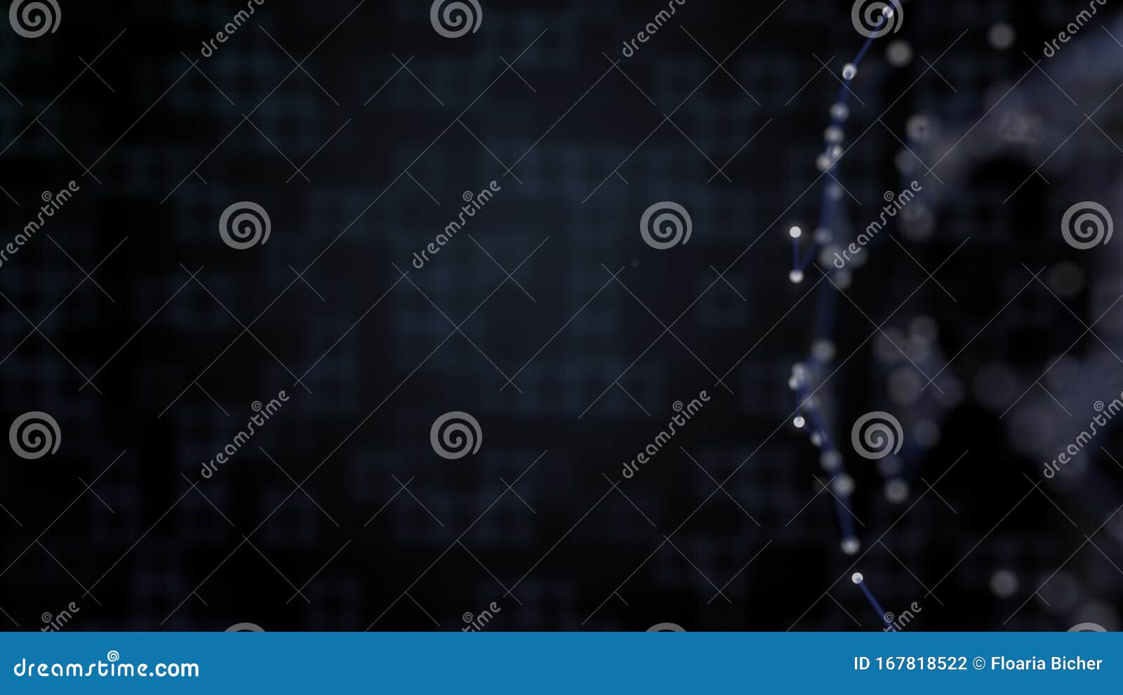 Digitalization Concept. Abstract Blue Squares Background and Plexus ...