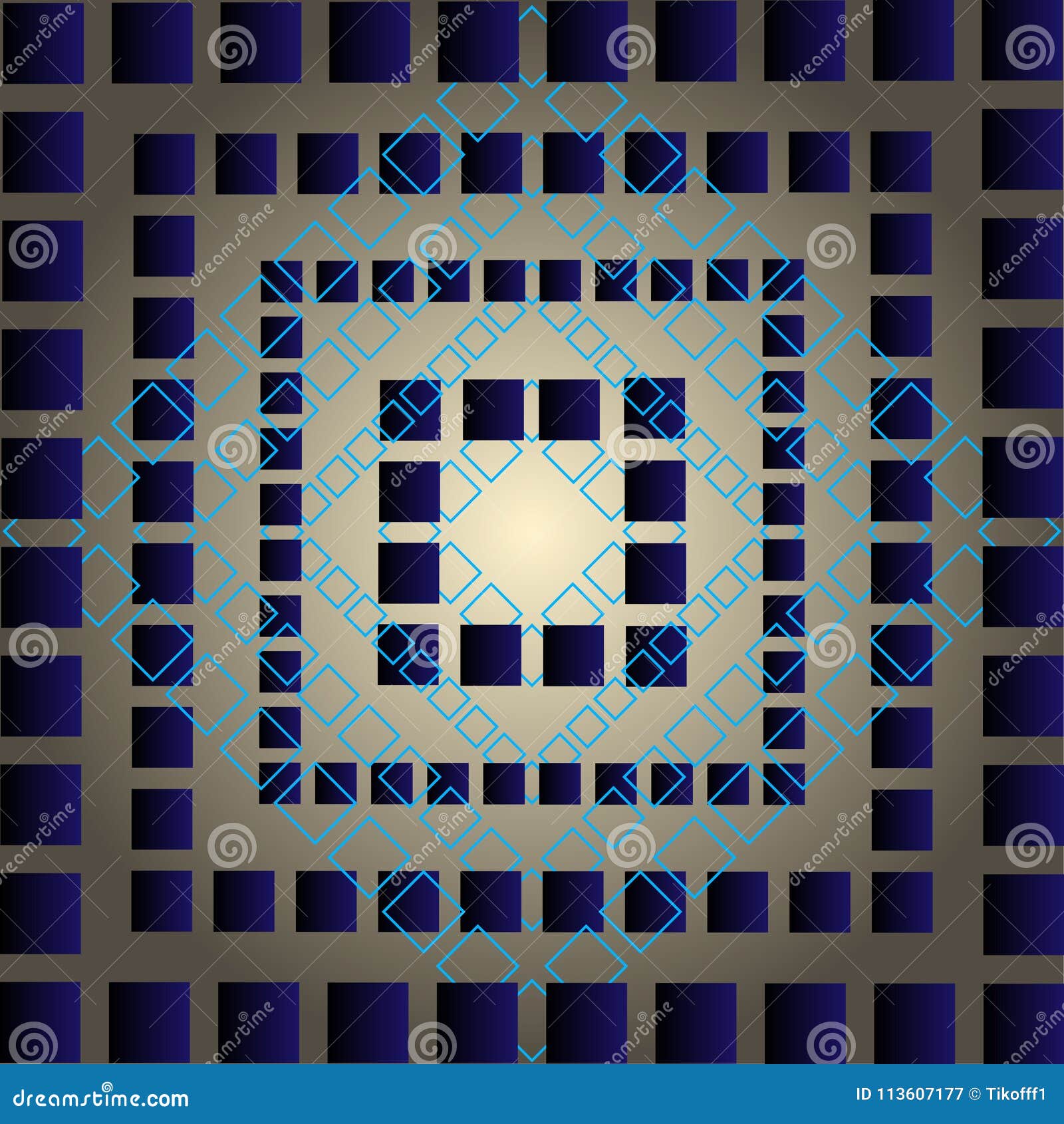 Abstract Blue Squares on Gray Background Stock Vector - Illustration of ...