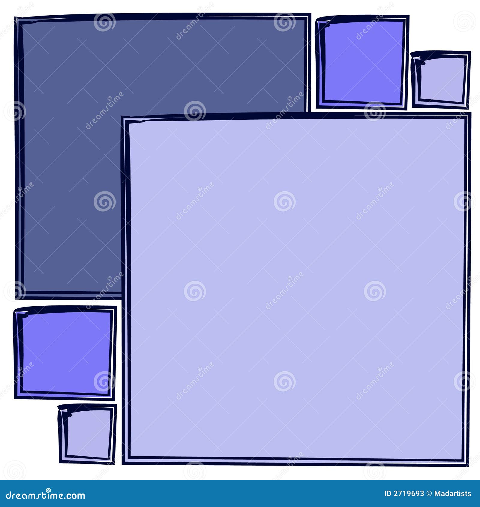Abstract Blue Squares Pattern Stock Illustration - Illustration of ...
