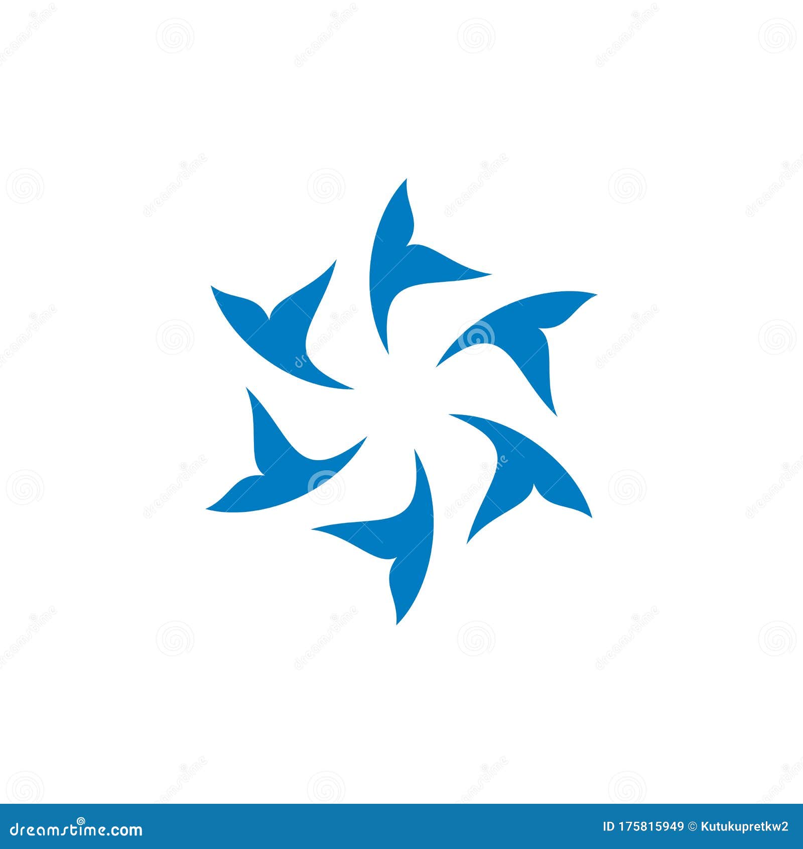 Abstract Blue Star Ornamental Logo Template Illustration Design. Vector ...