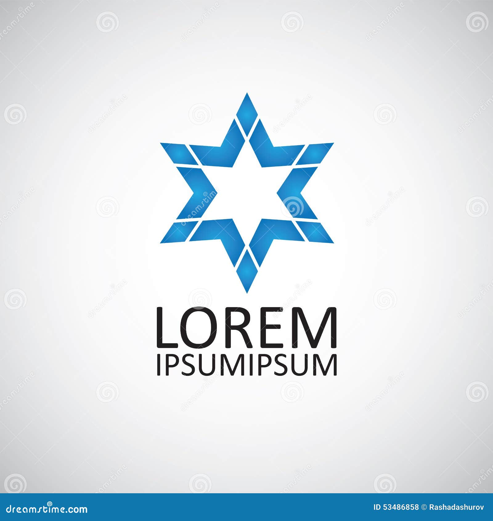 Abstract blue star symbol stock vector. Illustration of element - 53486858