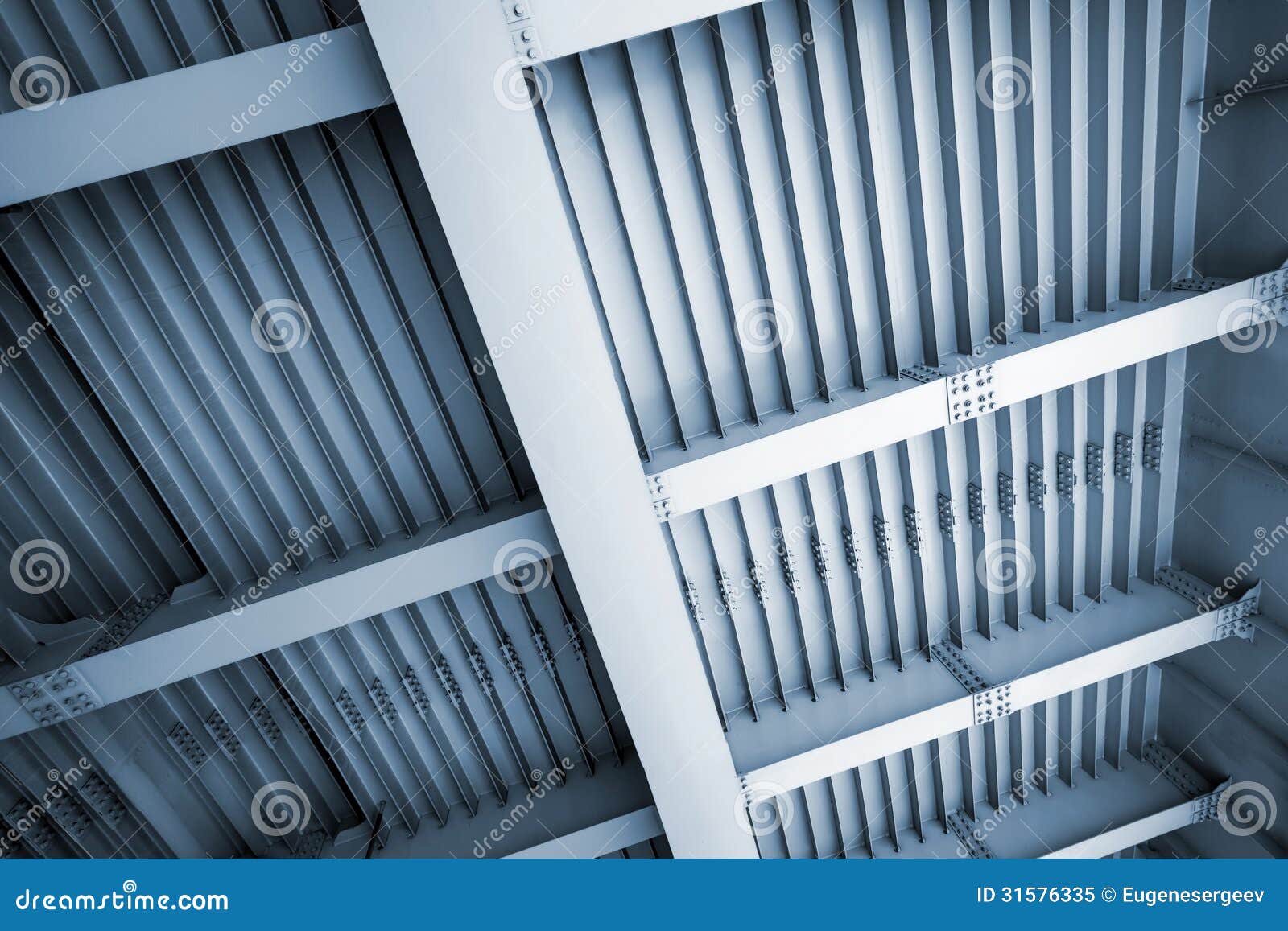 Abstract Blue Steel Construction Stock Image - Image of development ...