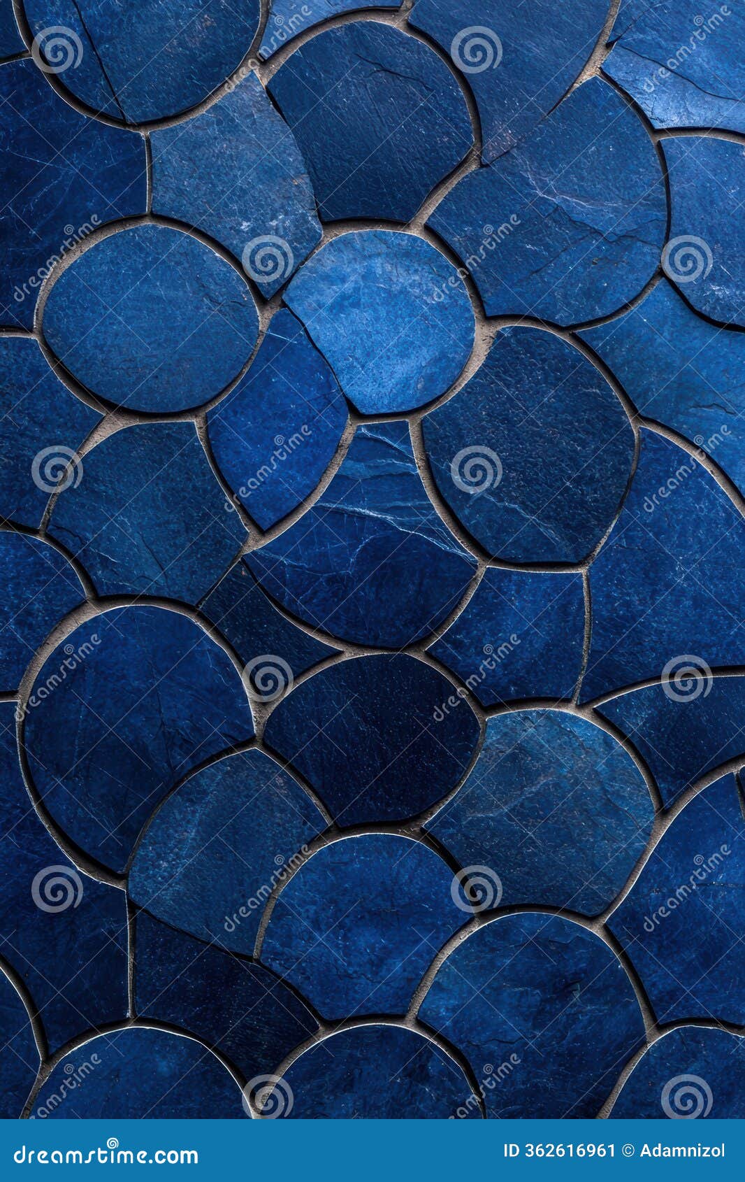 Abstract Blue Stone Tile Background with Circular Pattern. Stock ...