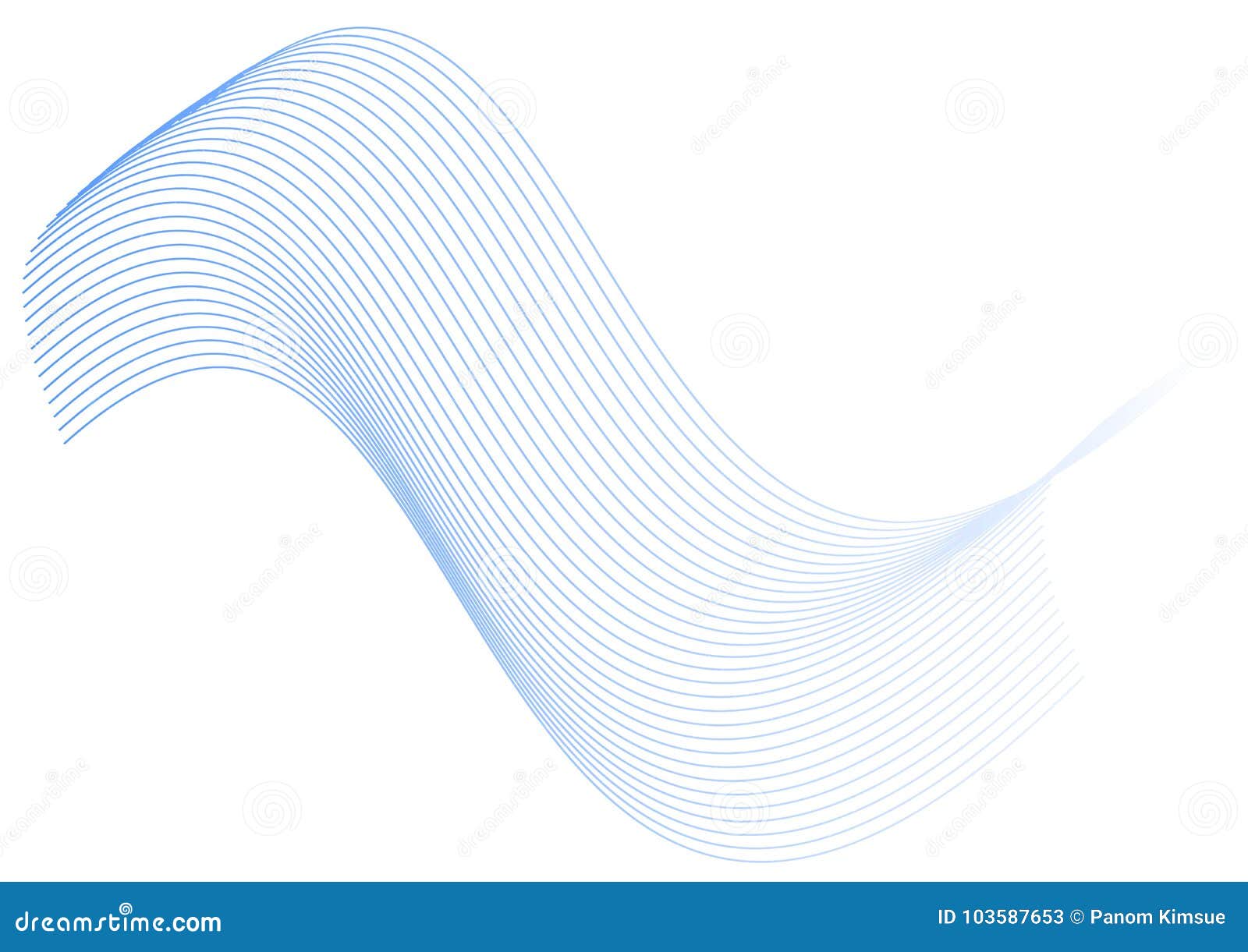 Abstract Blue Strips on White Background. Stock Vector Graphic for Your ...