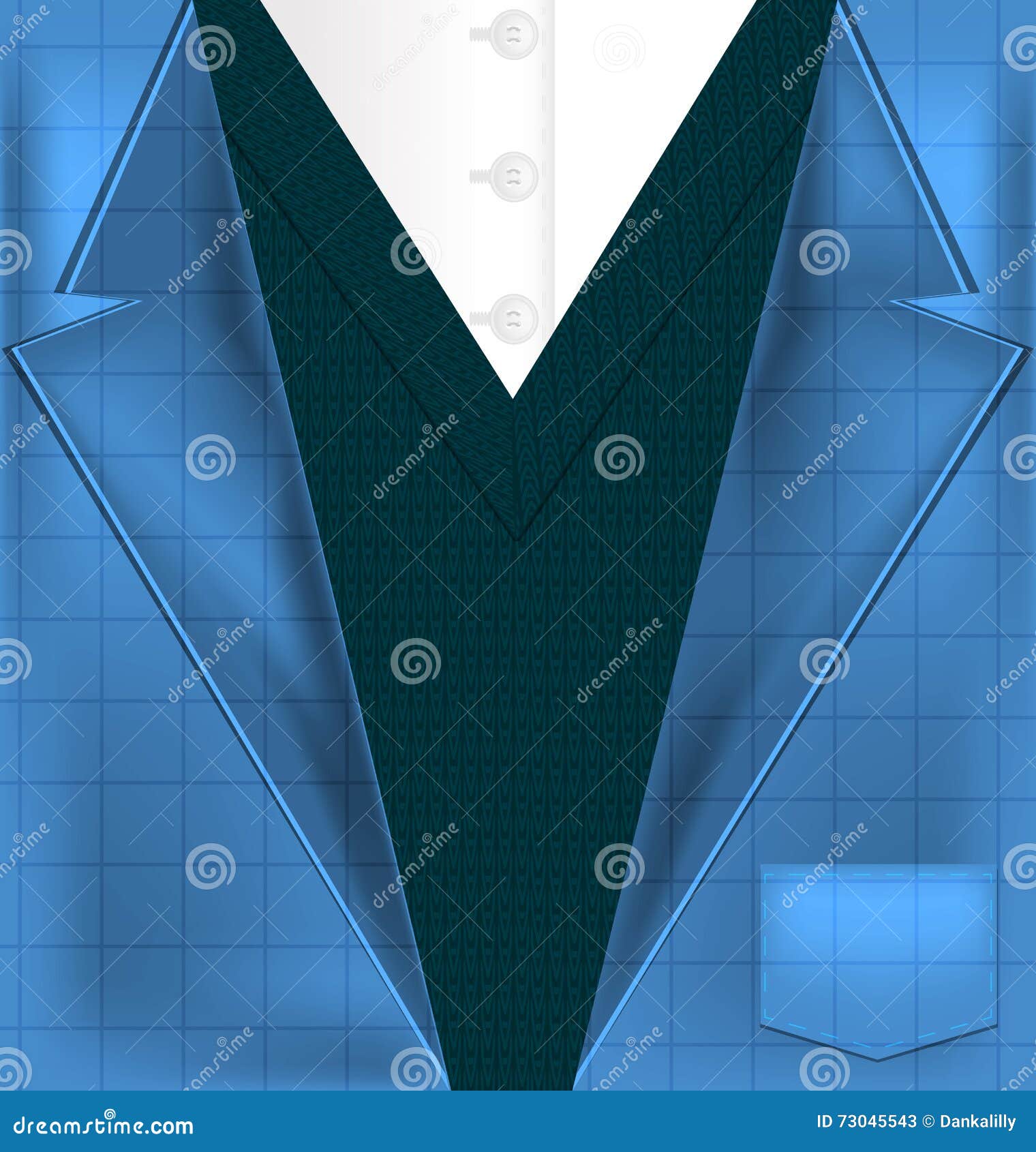 Abstract Blue Suit and Vest Stock Vector - Illustration of blue ...