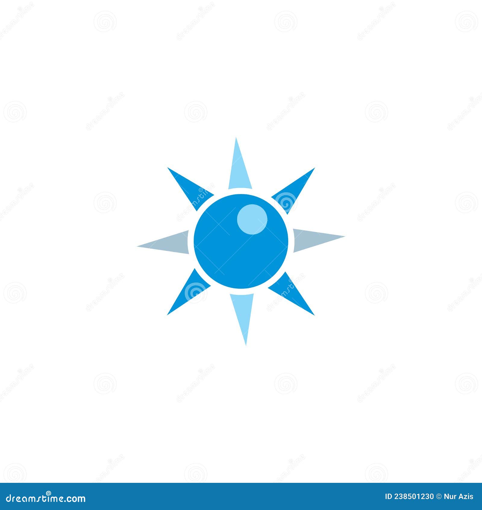 Abstract Blue Sun Logo Icon Stock Vector - Illustration of graphic ...