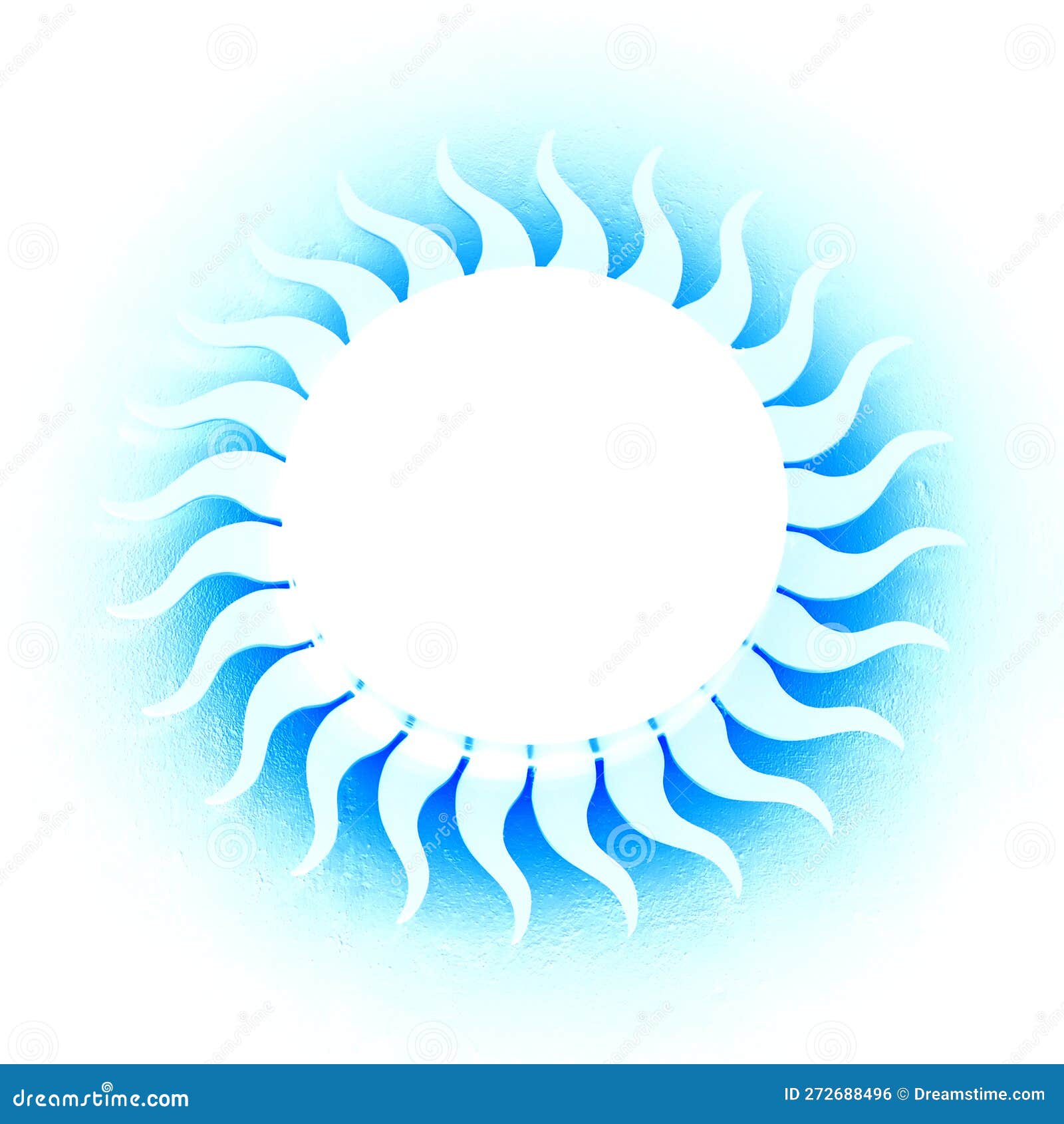 Abstract Blue Sun with Rays Stock Illustration - Illustration of design ...