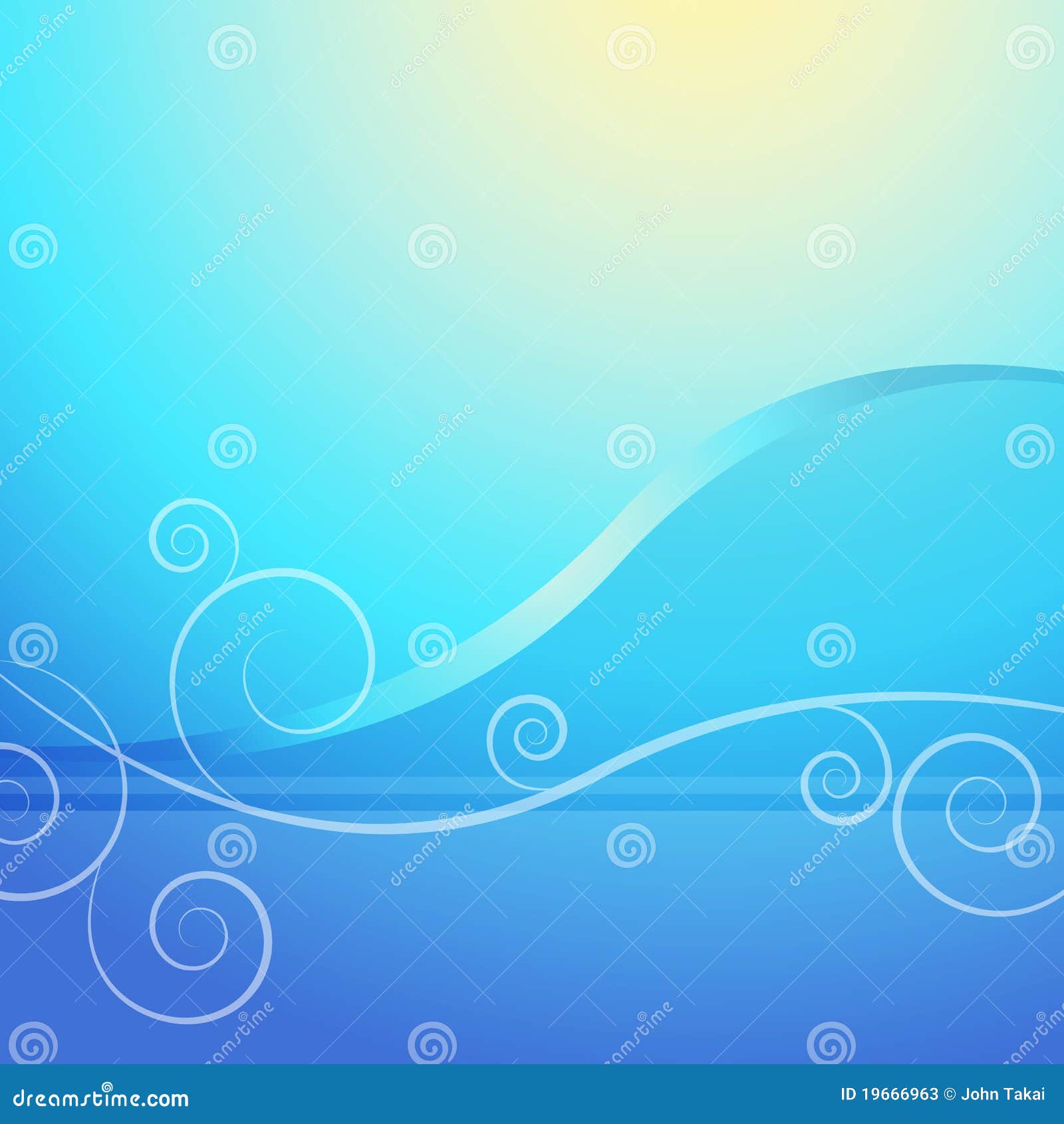 Abstract Blue Sunrise Background Stock Vector - Illustration of ...