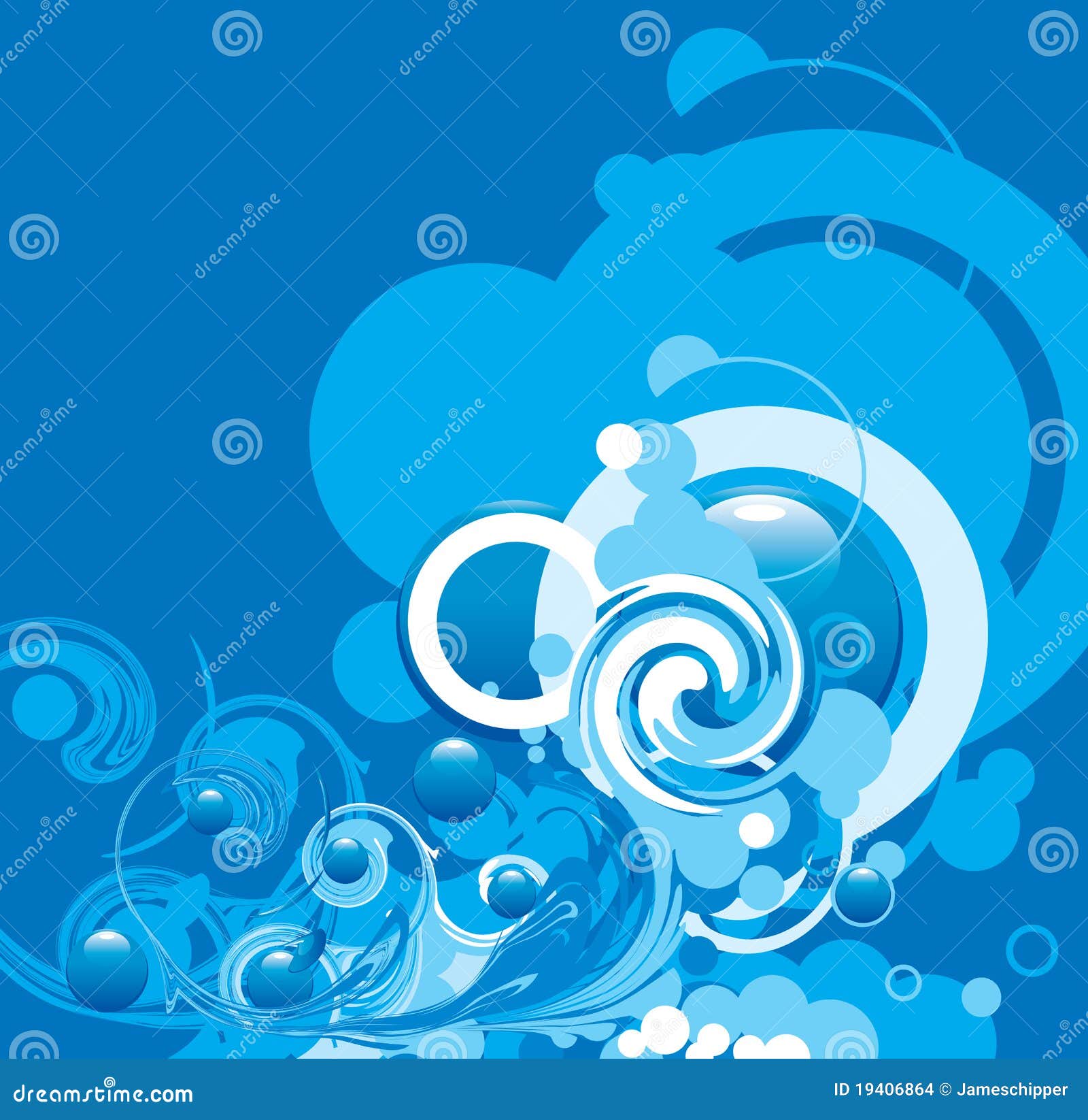 Abstract blue swirl stock vector. Illustration of beautiful - 19406864
