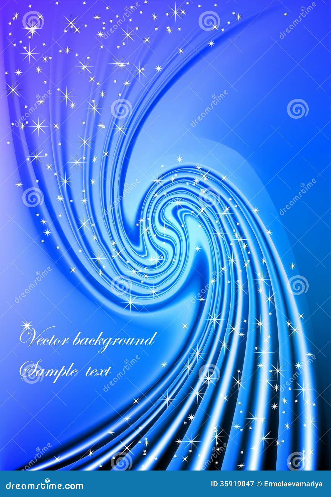 Abstract Blue Swirl Background. Vector Stock Vector - Illustration of ...