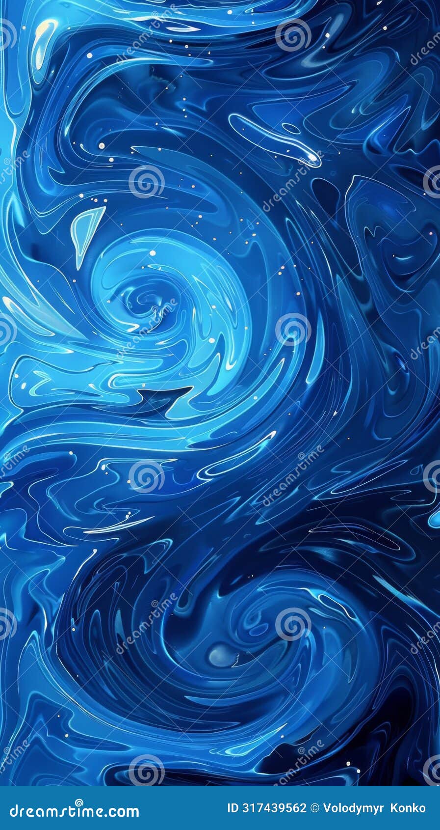 Abstract Blue Swirling Liquid Pattern Stock Photo - Image of shiny ...