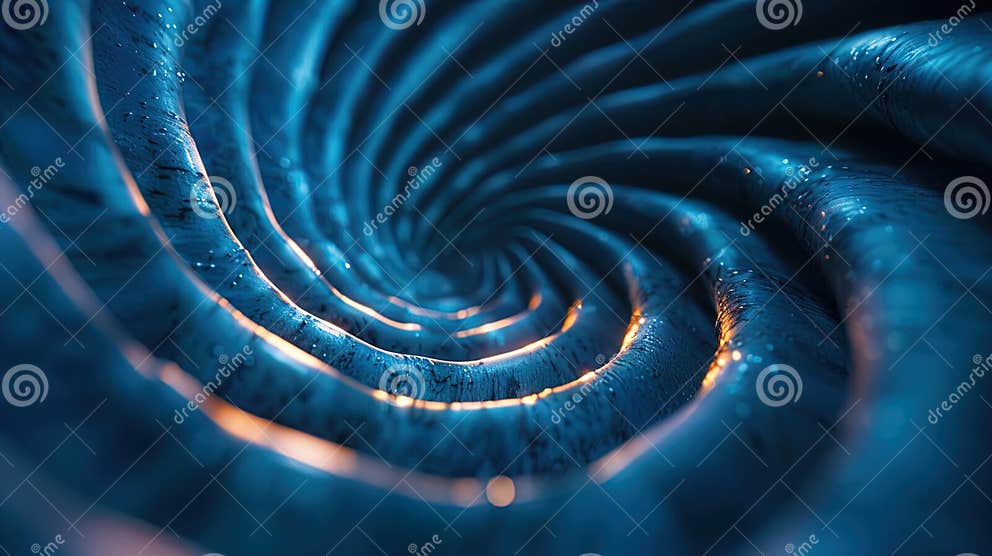 Abstract Blue Swirling Pattern with Glowing Light Stock Image - Image ...