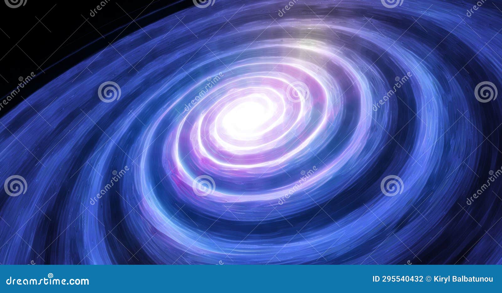 Abstract Blue Swirling Twisted Vortex Energy Magical Cosmic Galactic ...