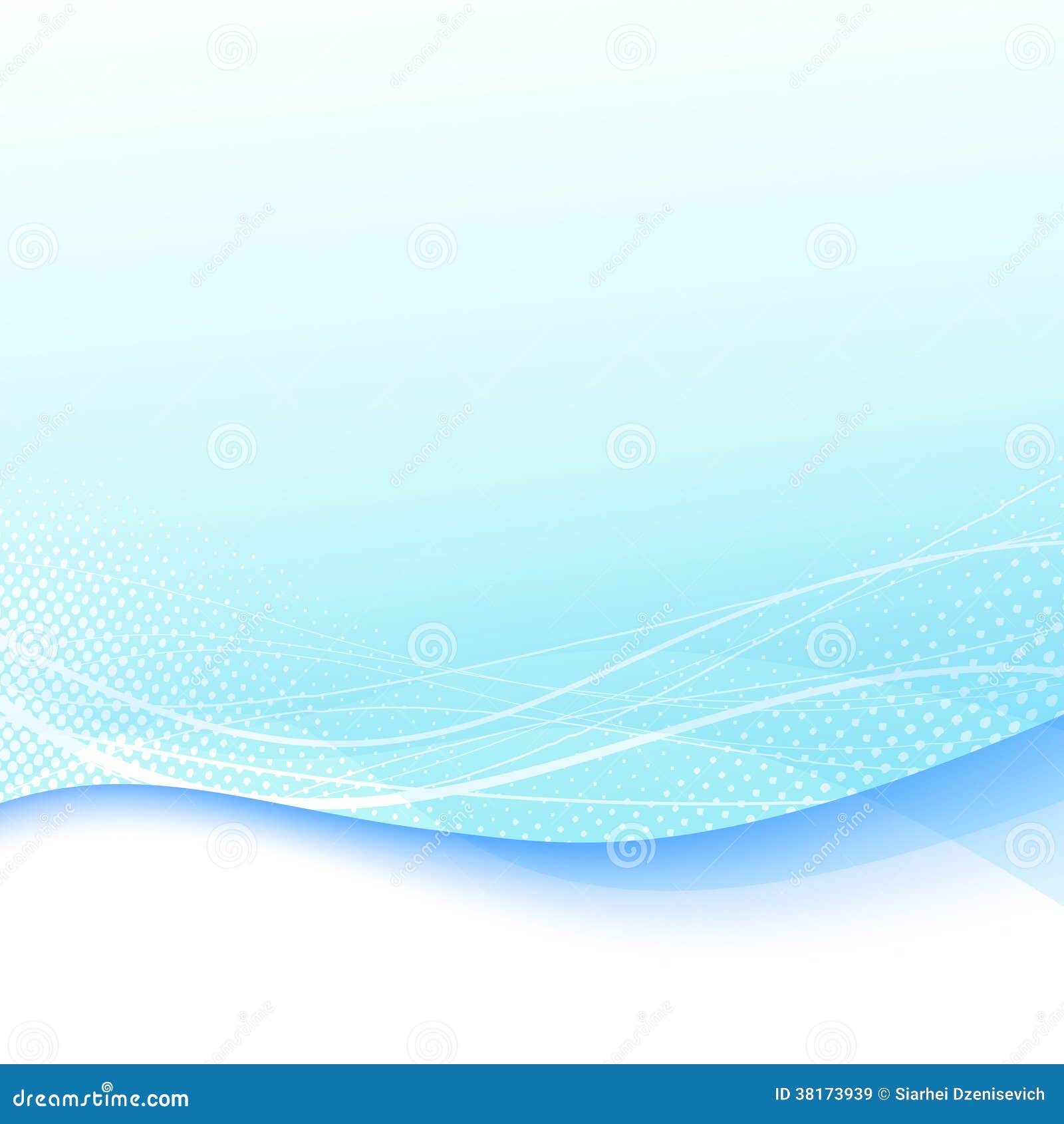 Abstract Blue Swoosh Wave Template Stock Vector - Illustration of ...