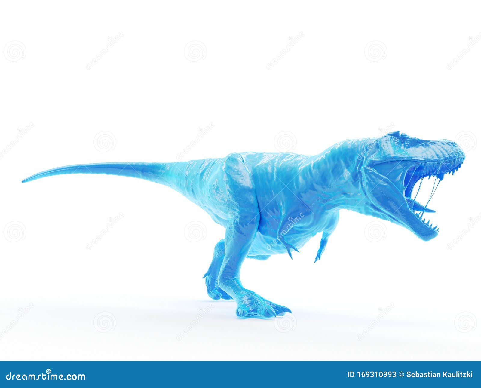 An abstract blue t-rex stock illustration. Illustration of object ...