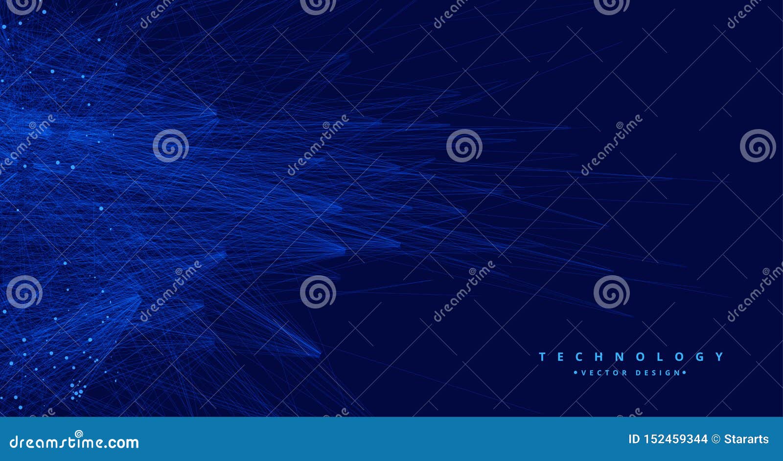 Abstract Blue Tachnology Big Data Ai Background Stock Vector ...