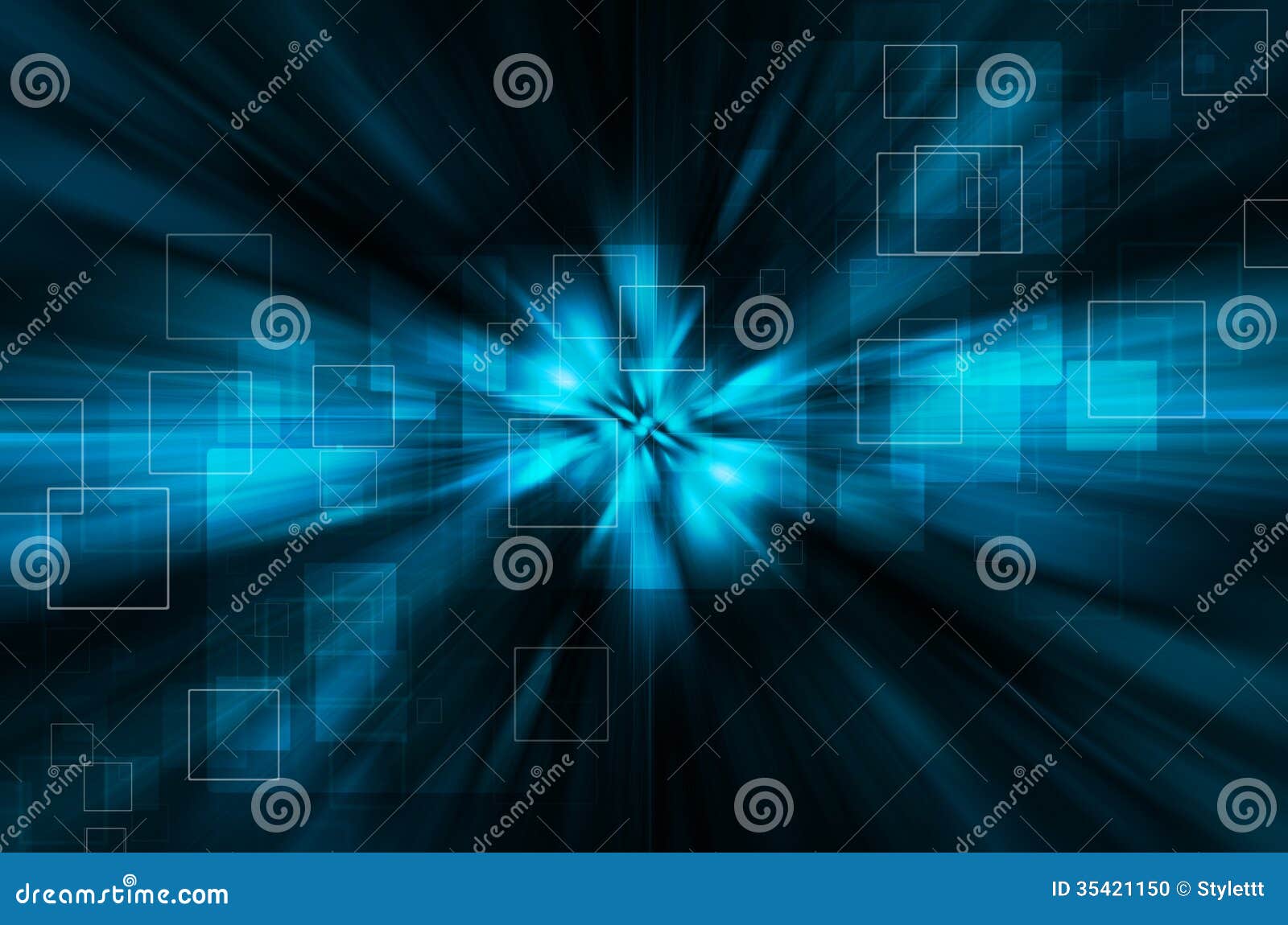 Abstract Blue Tech Background Stock Illustration - Illustration of ...