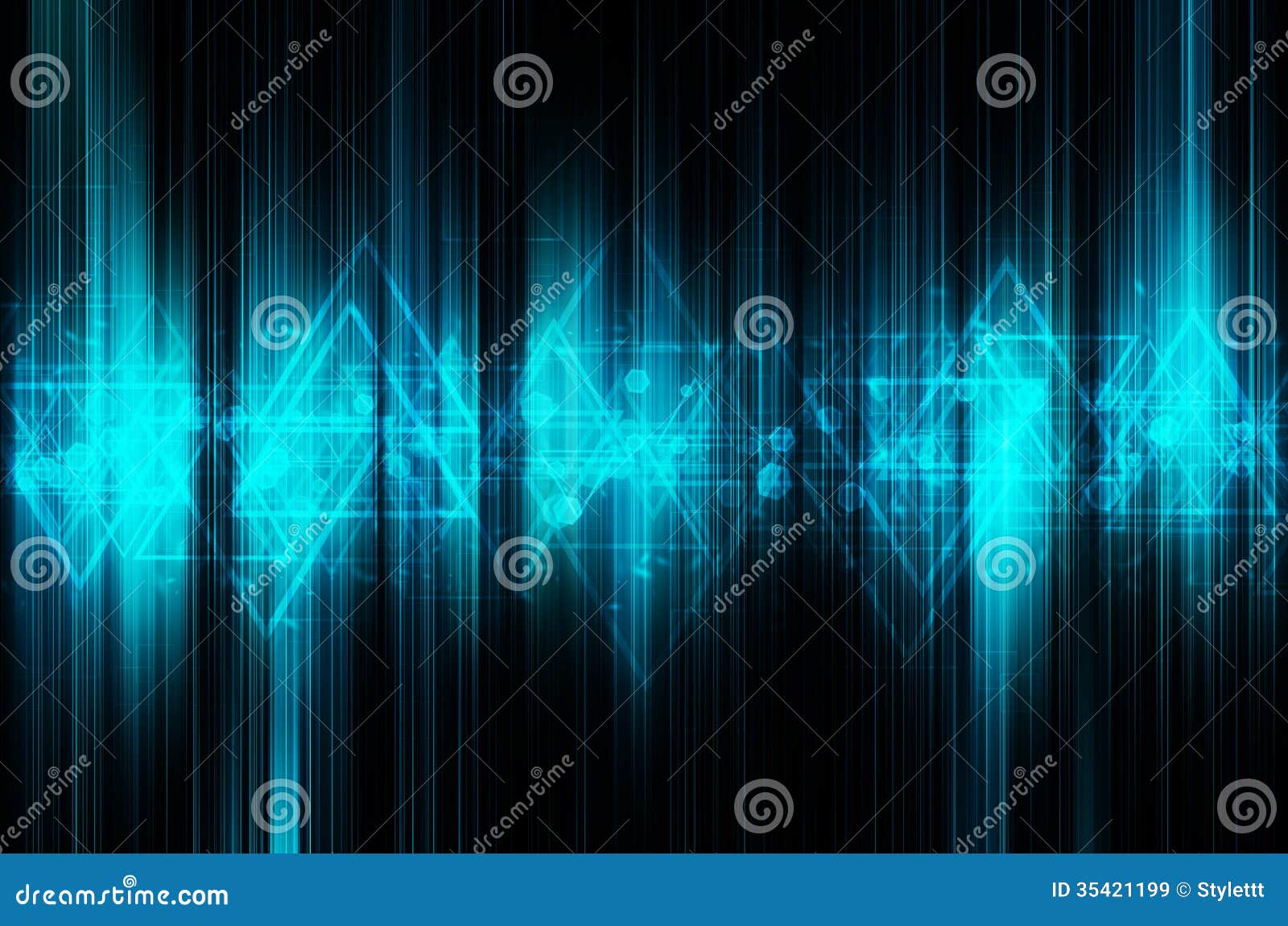 Abstract Blue Tech Background Stock Illustration - Illustration of ...