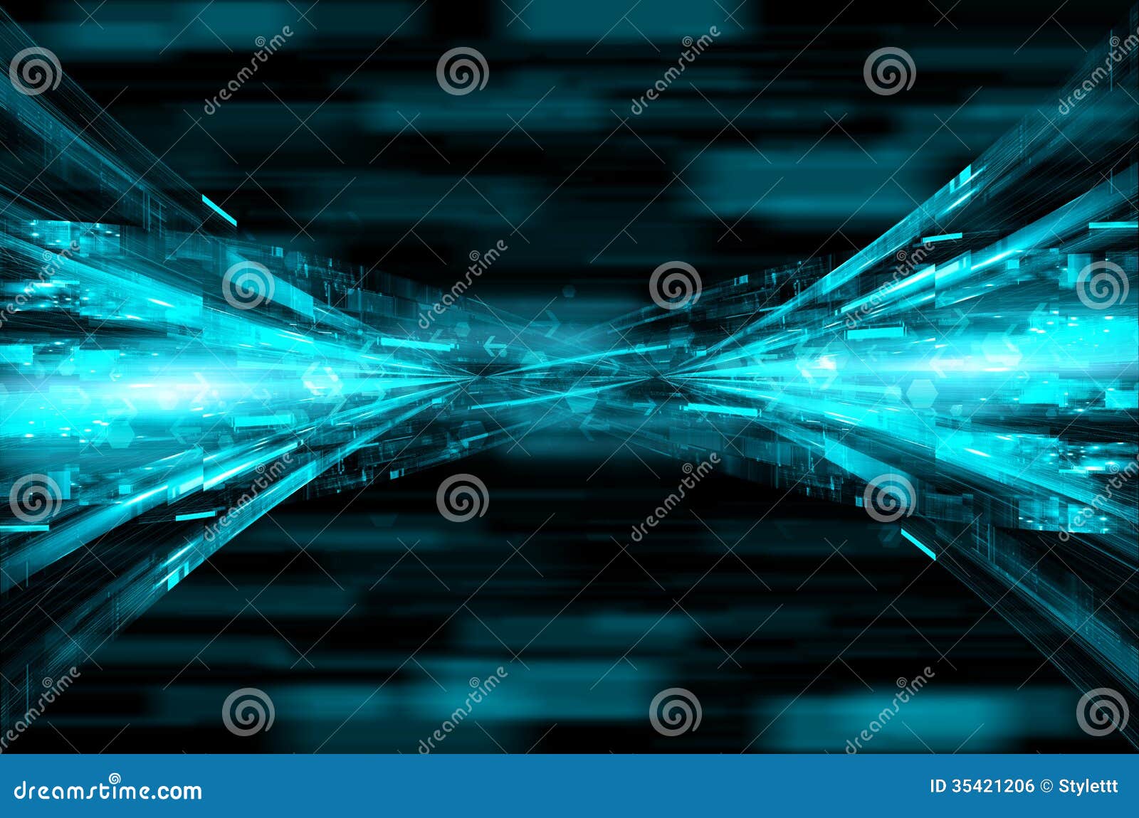 Abstract Blue Tech Background. Stock Illustration - Illustration of ...
