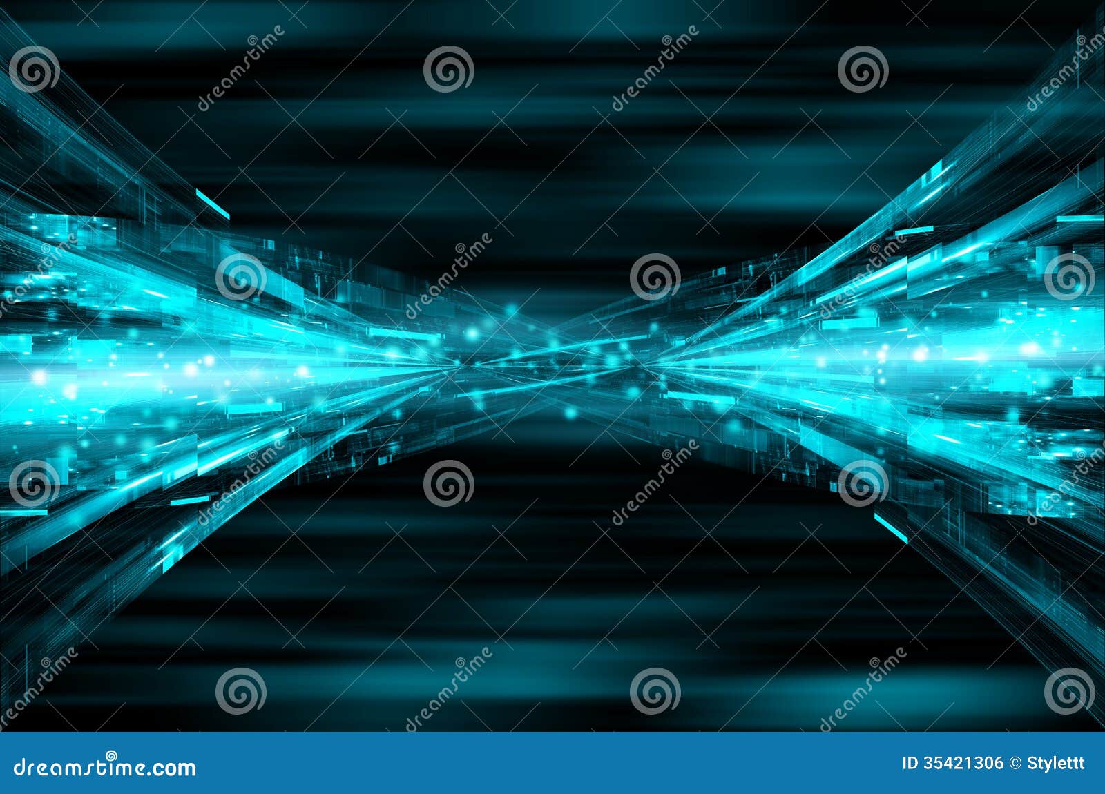 Abstract Blue Tech Background. Stock Illustration - Illustration of ...