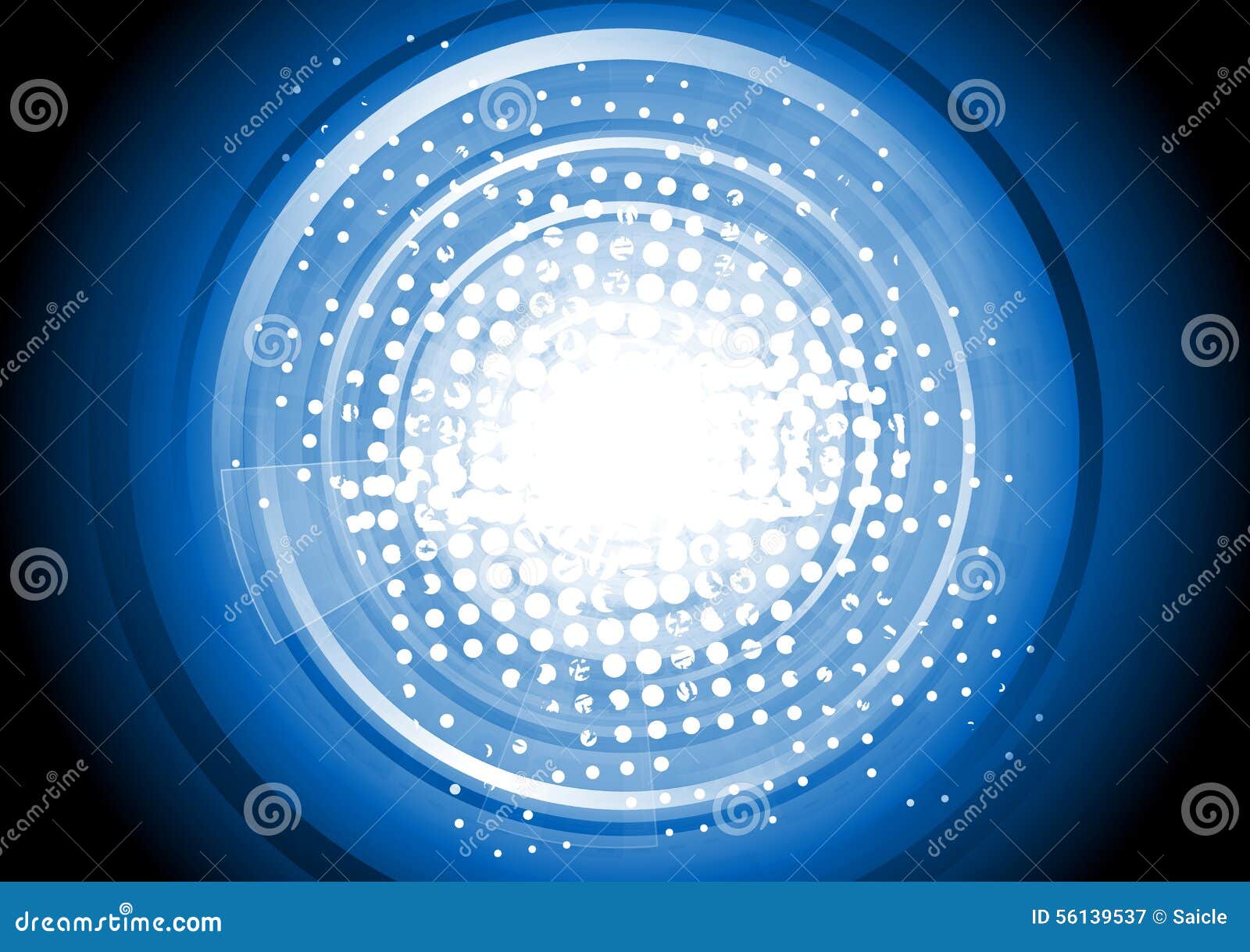 Abstract Blue Tech Background Stock Vector - Illustration of dark ...