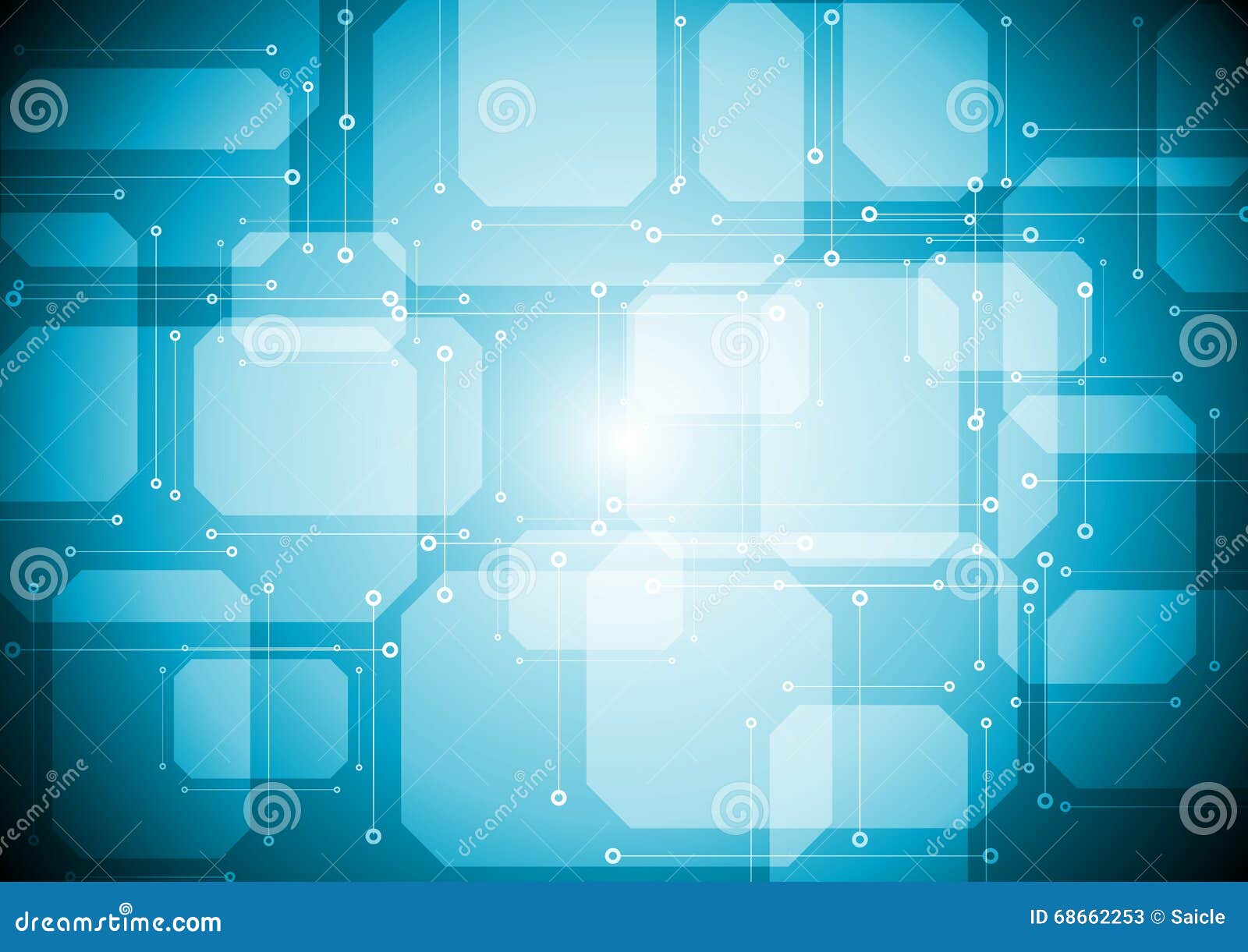 Abstract Blue Tech Background Stock Vector - Illustration of abstract ...