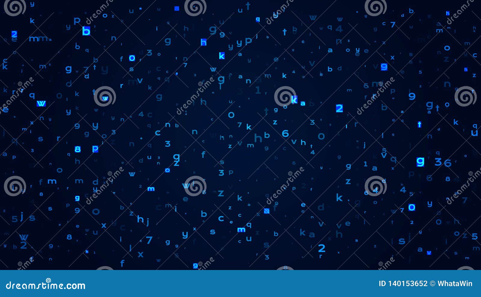 Abstract Blue Tech BG. Cyberspace Code Concept Stock Vector ...